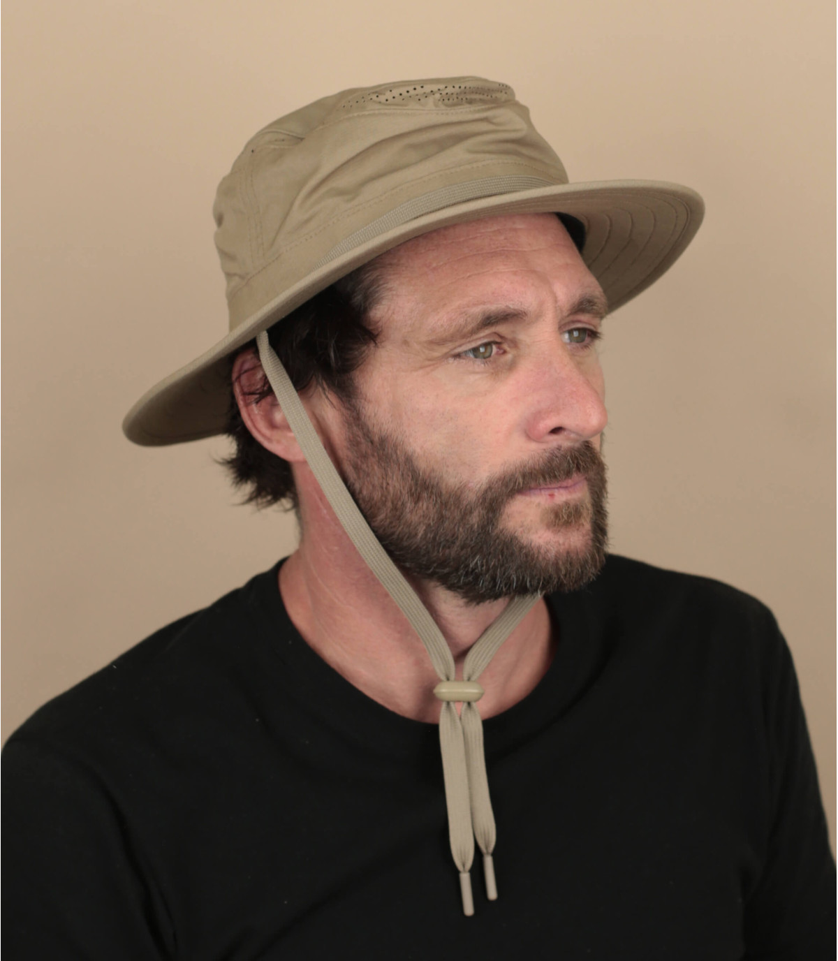 beige fedora hoed - Coolmax Safari Bucket khaki Brixton : Headict